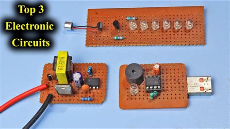 New Make 3 Useful Electronic Circuits Using 555 Ic Irfz44n Mosfet
