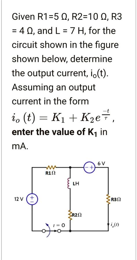 given r1 5 r2 10 r3 4 and l 7 h for the circuit shown in