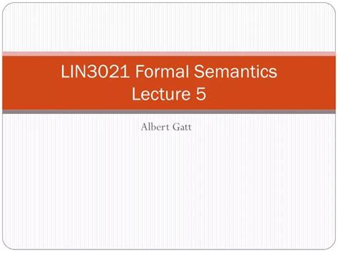 Ppt Lin3021 Formal Semantics Lecture 5 Powerpoint Presentation Free Download Id 1984241