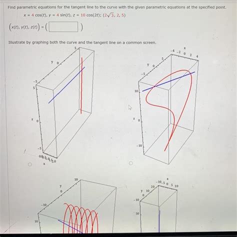 Solved Find Parametric Equations For The Tangent Line To The Chegg