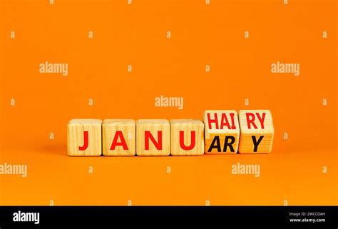Januhairy Or January Symbol Concept Words Januhairy Or January On