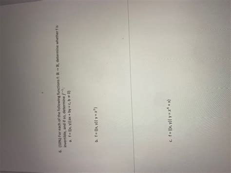 Solved 6 10 For Each Of The Following Functions F R R Chegg Com