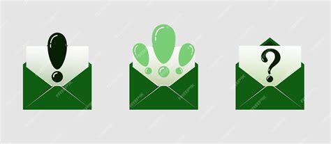 Premium Vector Open Mail Envelope Icon Set With Marker New Message Isolated On Grey Background