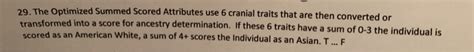Solved 29 The Optimized Summed Scored Attributes Use 6