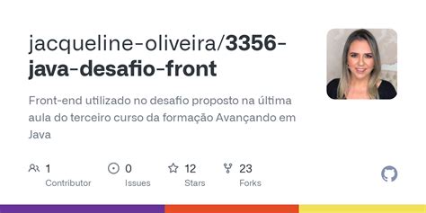 Github Jacqueline Oliveira Java Desafio Front Front End Utilizado No Desafio Proposto Na