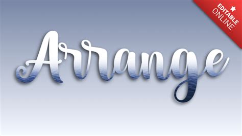 Arrange Text Effect Generator