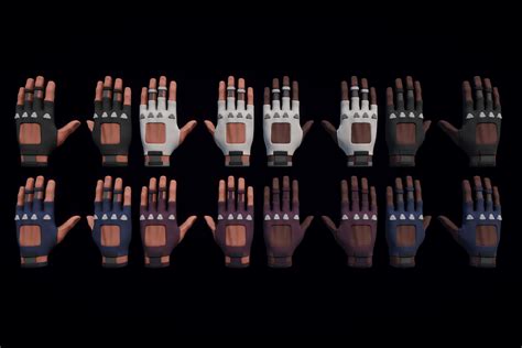 Vr Stylized Hand Glove Variation 03 Left And Right 3d Humanoids Unity Asset Store