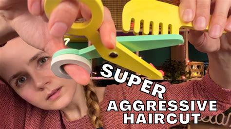 ASMR Fast Aggressive Haircut To Get Your Tingles Going YouTube