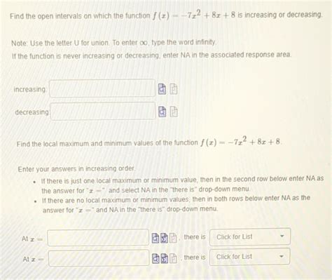 Solved Find The Open Intervals On Which The Function