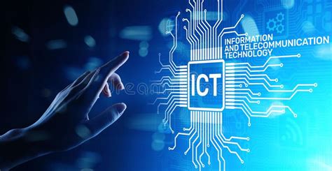ICT Information And Communication Technology Concept On Virtual