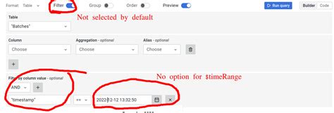 UX New SQL Editor Is Missing Help Tab And Dropdowns For Timefilter