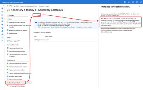 Instalace Certificate Connectoru Pro Microsoft Intune Microsoft Learn