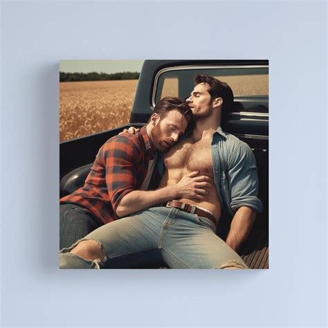 Chris Evans And Henry Cavill Canvas Print Bearded Men Hot Hot Men