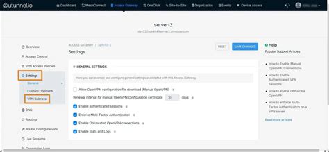 how to modify default vpn subnets