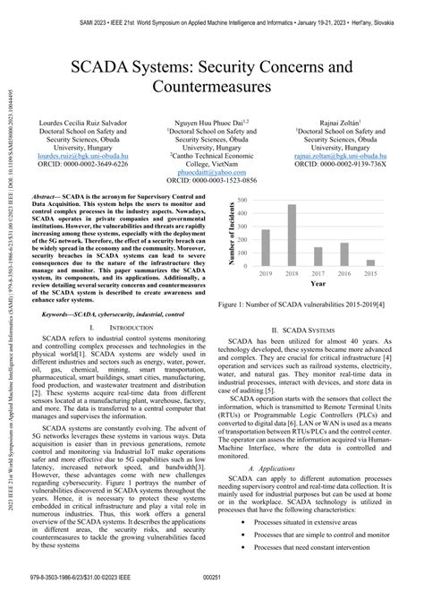 Pdf Scada Systems Security Concerns And Countermeasures