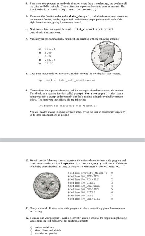 Solved 4 First Write Your Program To Handle The Situation