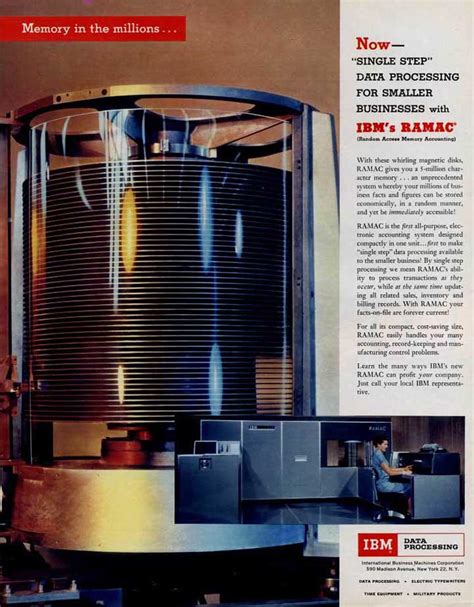 Ibm 350 The First Computer Disk Drive 1956 Rretrofuturism