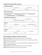 Guide To Formulating PICOT Questions Course Hero