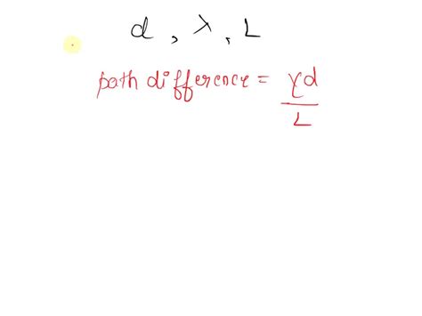 SOLVED In A Babe S Double Slit Experiment Slit Distance D Monochromatic Light Of
