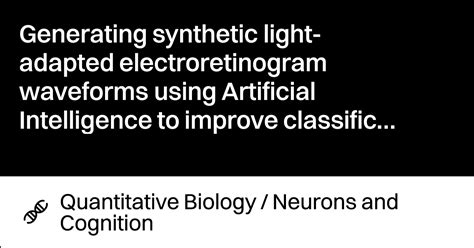Generating Synthetic Light Adapted Electroretinogram Waveforms Using Artificial Intelligence To