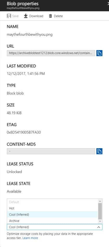 Configure Azure Blob Archive Storage Hansen Cloud