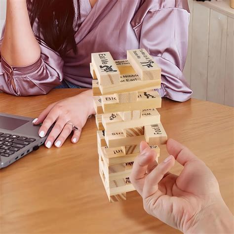 48pcs Game Sex Block Tumbling Wooden Tower Stacking Blocks Adult Erotica Party Sm 48pcs Game Sex Block Tumbling Wooden Tower Stacking Blocks Adult Erotica Party Sm