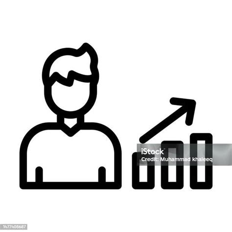 막대 차트 벡터 굵은 선 아이콘 개인 및 상업적 사용 0명에 대한 스톡 벡터 아트 및 기타 이미지 0명 그래프 데이터