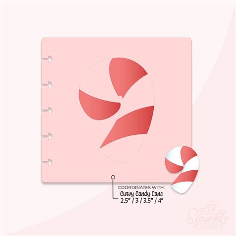 Curvy Candy Cane Stencil The Sprinkle Factory