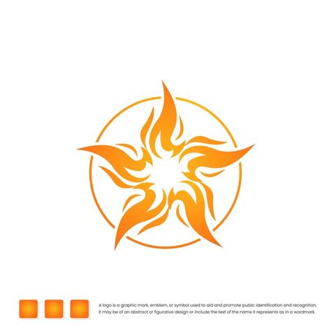 파이어 스타 로고 디자인 프리미엄 벡터