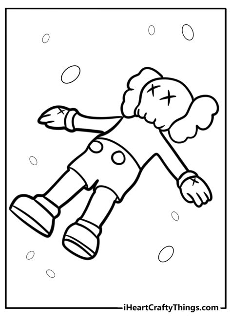 25 Kaws Coloring Pages 100 Free To Printables To Download