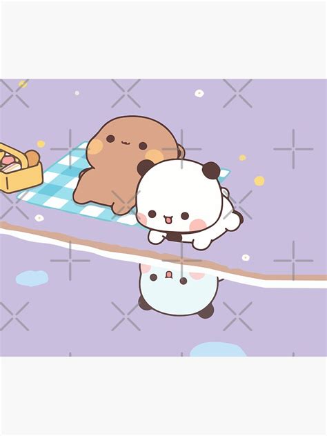 cute panda bear bubu dudu sticker for sale by dev ilyass redbubble