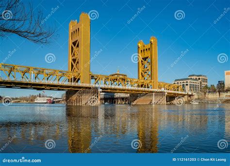 The Famous Tower Bridge Of Sacramento Stock Image Image Of