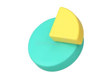 Chart Pie Circle Diagram Separate Part Financial Marketing Report Visualization 3d Icon Vector