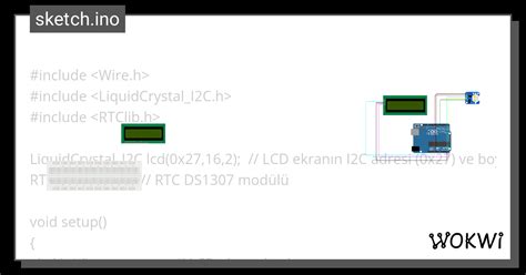 Dijital Saat Wokwi Esp32 Stm32 Arduino Simulator