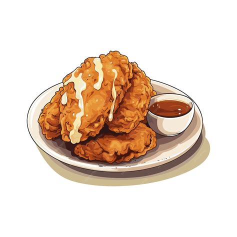 Premium Vector Fried Chicken Vector Illustration