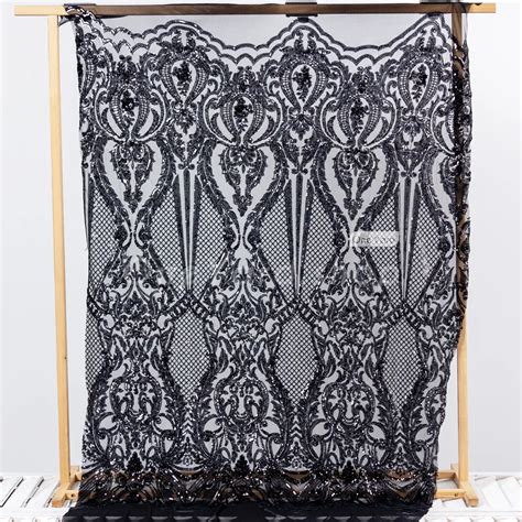 Sparkly Black Abstract Pattern Sequin For Prom Dresses Oneyard