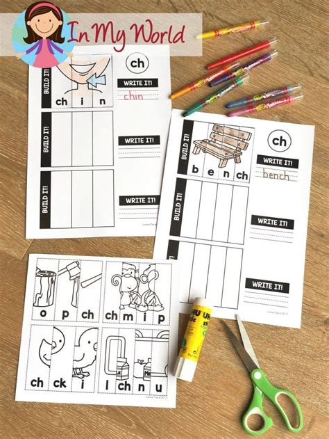 Free Ch Digraph Printable Activities Worksheets In My World Phonics Digraph Printable