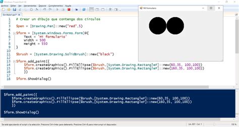 Crear Un Dibujo Que Contenga Dos Círculos Utilizando La Clase Graphics En Powershell Operating