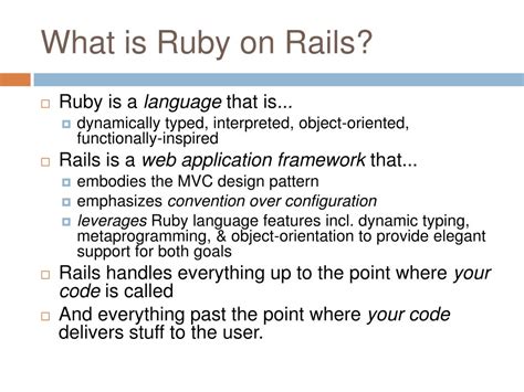 Ppt Ruby On Rails Powerpoint Presentation Free Download Id824569
