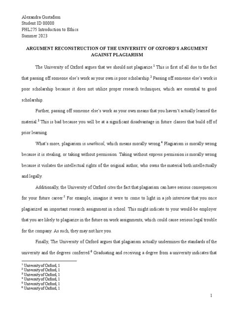 Example Argument Reconstruction Pdf