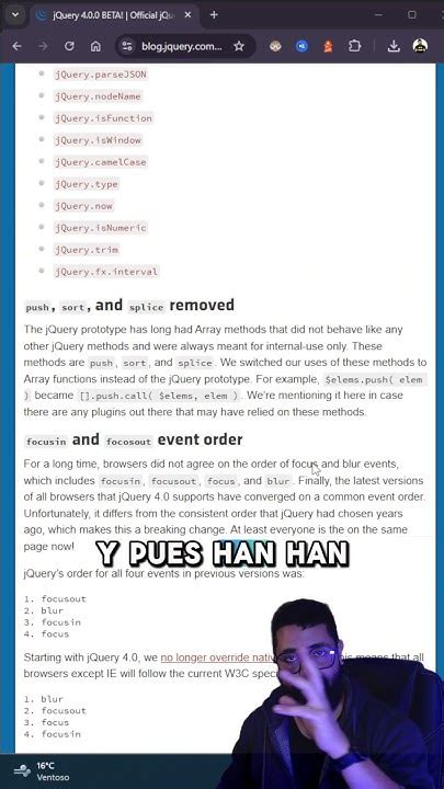 ¿el Regreso De Jquery Jquery 40 Beta Programacionenespañol Youtube