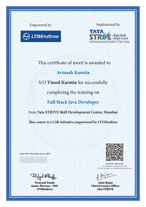 Javafullstackdeveloper Certificateofcompletion Careermilestone