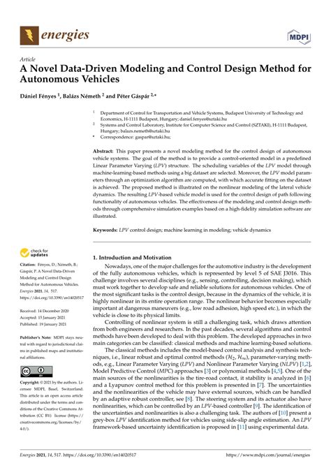 pdf a novel data driven modeling and control design method for
