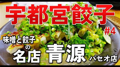 宇都宮餃子 4 味噌屋創業400年味噌と餃子 青源あおげんパセオ店 JR宇都宮 駅ビルパセオ内 餃子屋さん ネギ味噌餃子