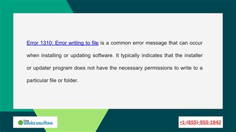 Ppt Fixing Error 1310 Error Writing To File Easy Solutions