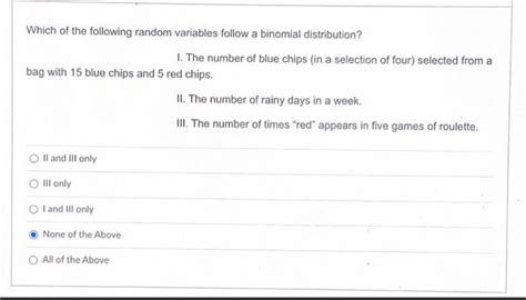 solved which of the following random variables follow a