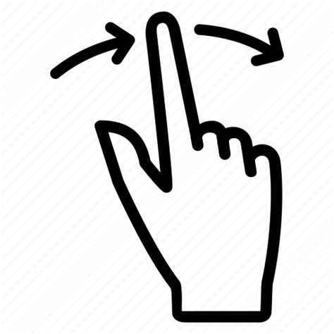 Finger Motion Right Rotate Scroll Swipe Touch Icon Download On