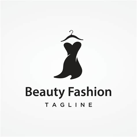 Women Fashion Logo Template With Clothes Hanger Luxury Clothes Logo