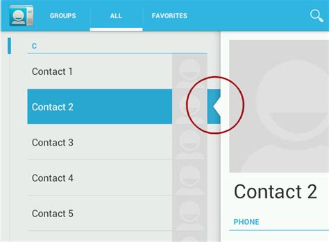 Master Detail Split Styling In Android Stack Overflow