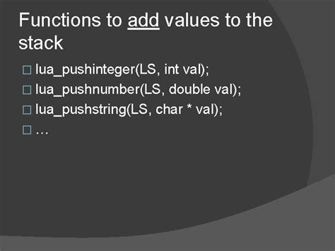 Lua Extending 1 References Programming In Lua 2